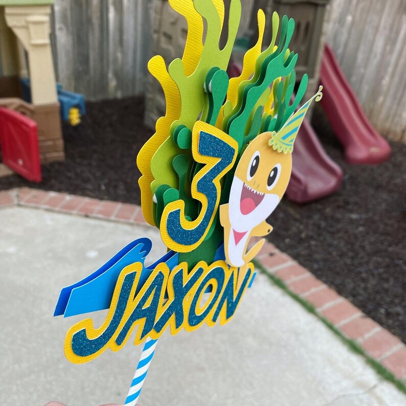 Baby Shark Baby Shaker Cake Topper Baby Shark Topper Baby - Etsy