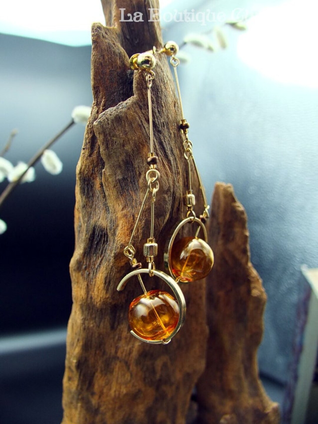Steampunk Sextant Blown Glass Earrings - Etsy
