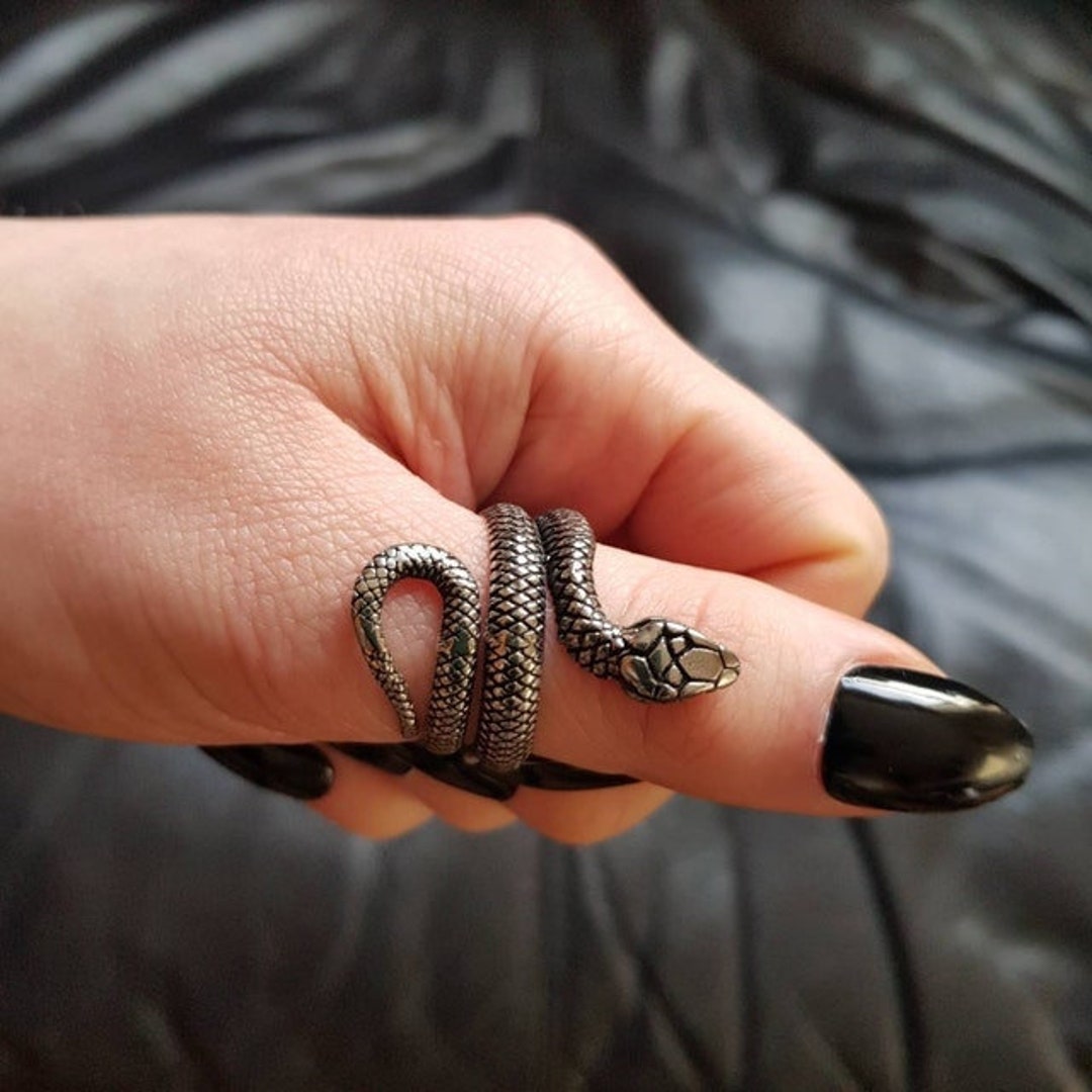 Stainless Steel Snake Ring - Etsy