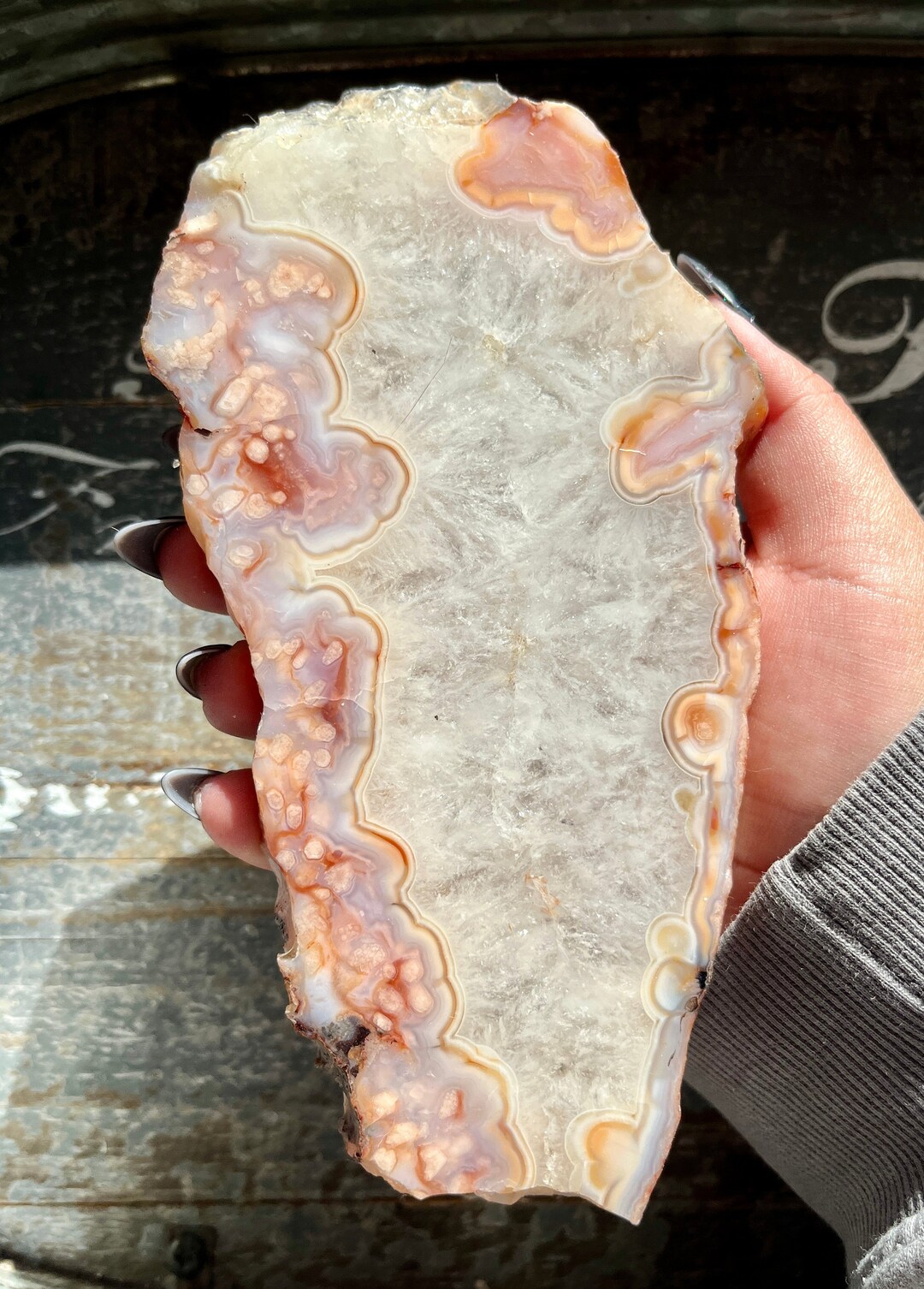 Gorgeous Carnelian and Flower Agate Slab - Etsy