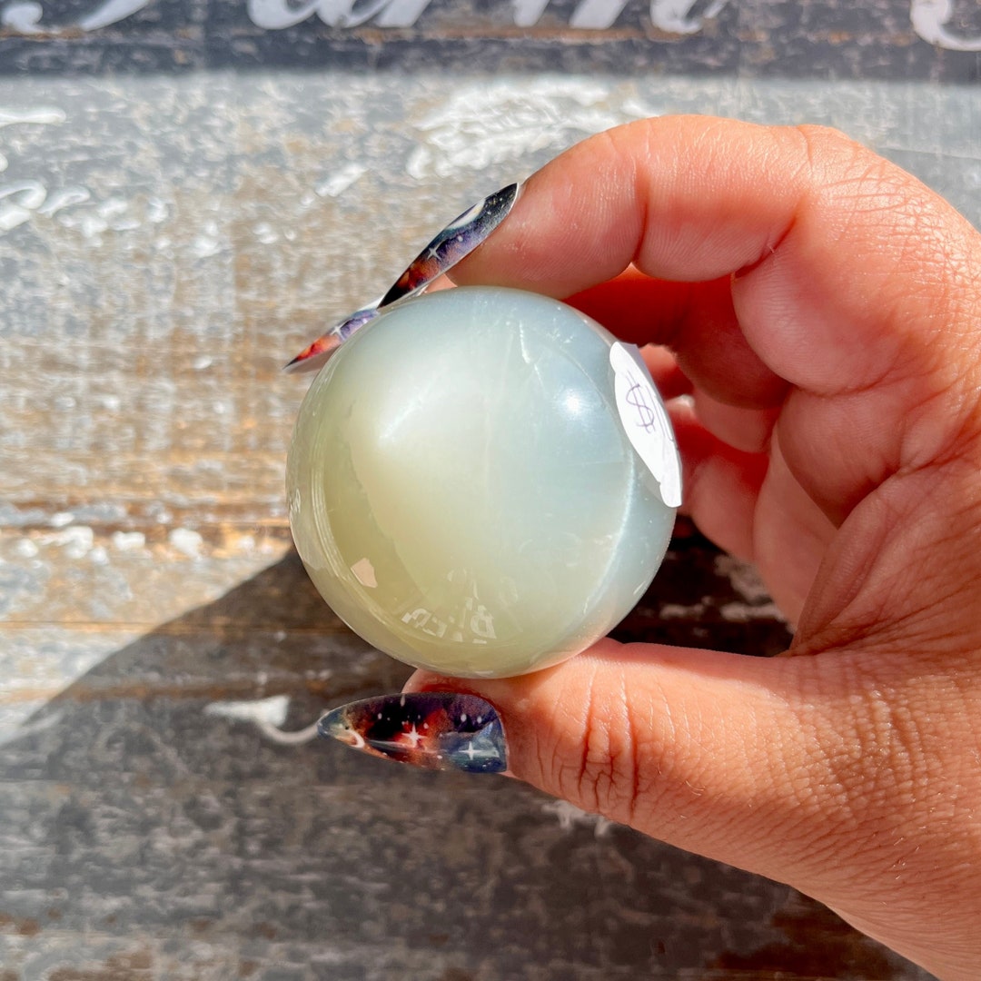 Gorgeous Sage Green Moonstone Sphere From Tanzania - Etsy