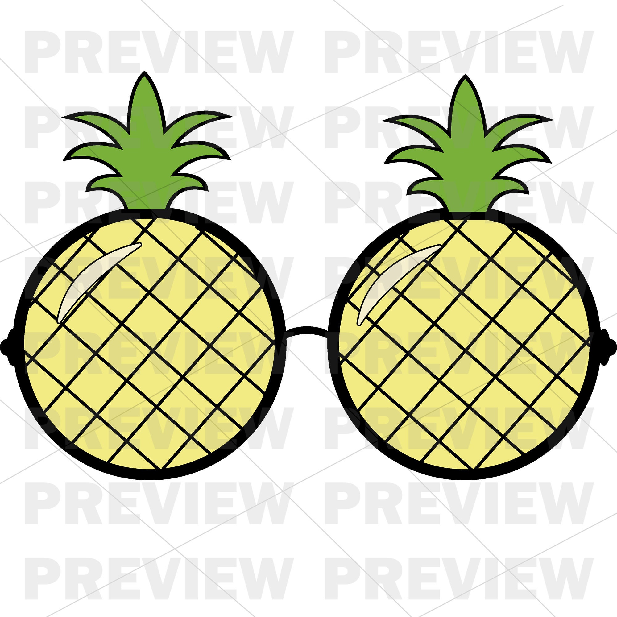 Pineapple Sunglasses Instant Digital Download SVG JPEG - Etsy
