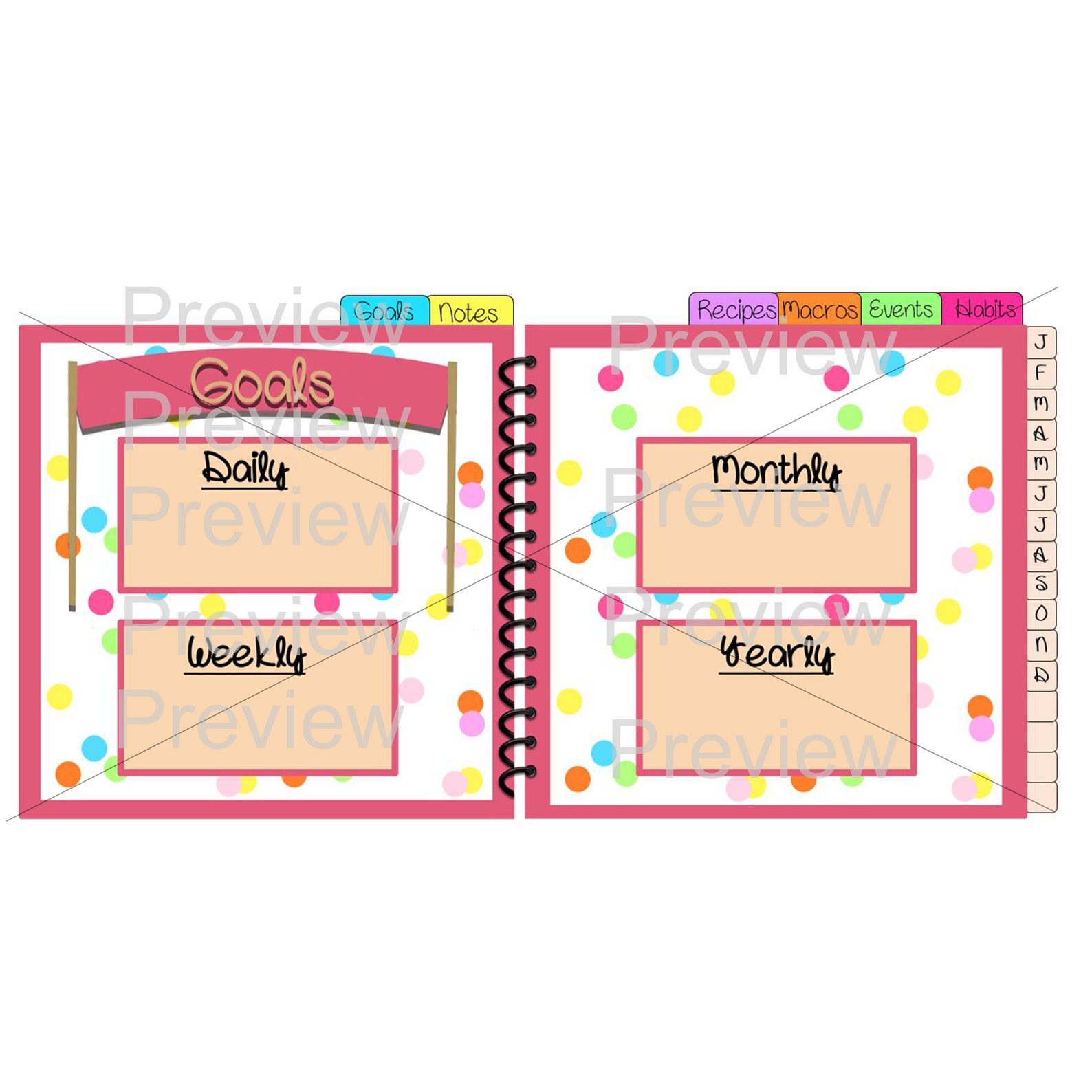 Digital Fitness Planner Undated workout Organizer - Etsy