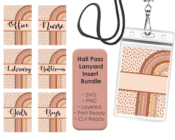 Boho Hall Pass Rainbow Themed Classroom Decor Dot Print Chic - Etsy