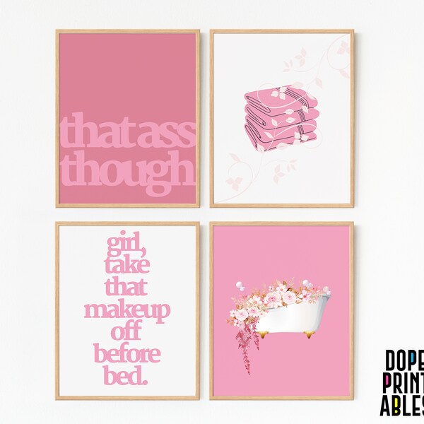 Pink Bathroom - Etsy