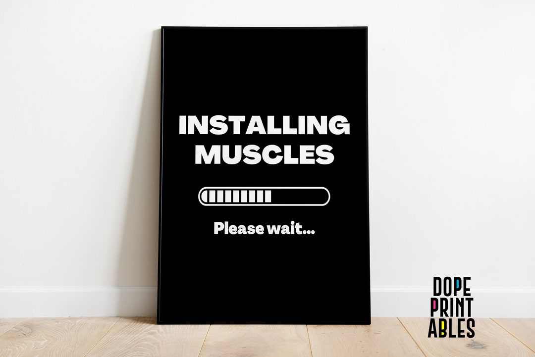 Muscles Installing Loading Printable Poster Digital Print - Etsy