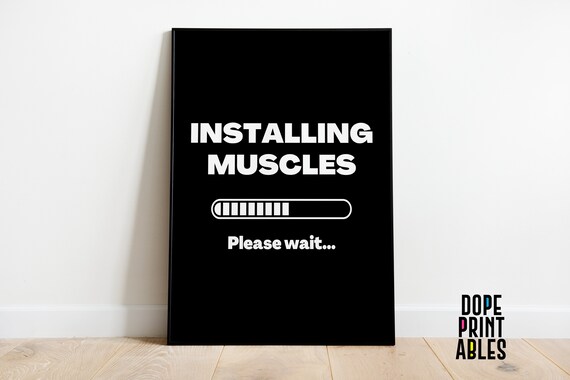 Muscles Installing Loading Printable Poster Digital Print - Etsy