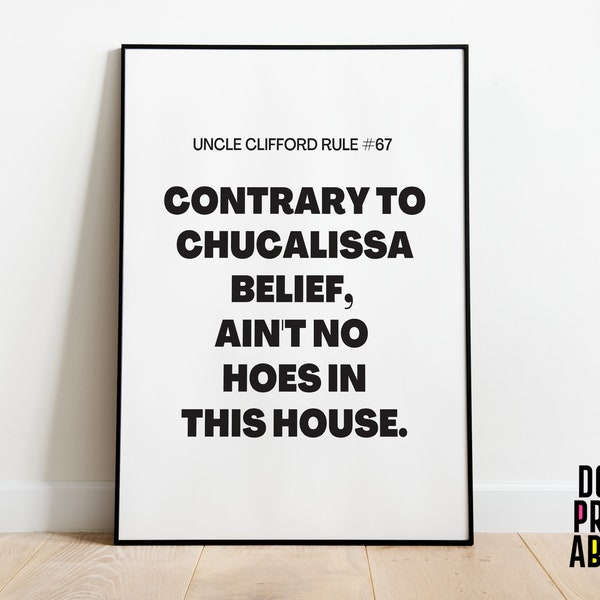 Uncle Clifford Rules Poster - Etsy Australia