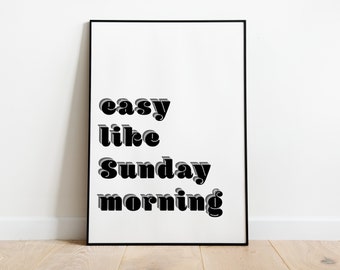 Sunday Morning Print - Etsy