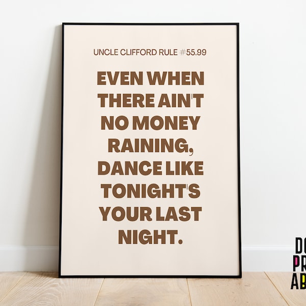 Uncle Clifford Rules Poster - Etsy Australia