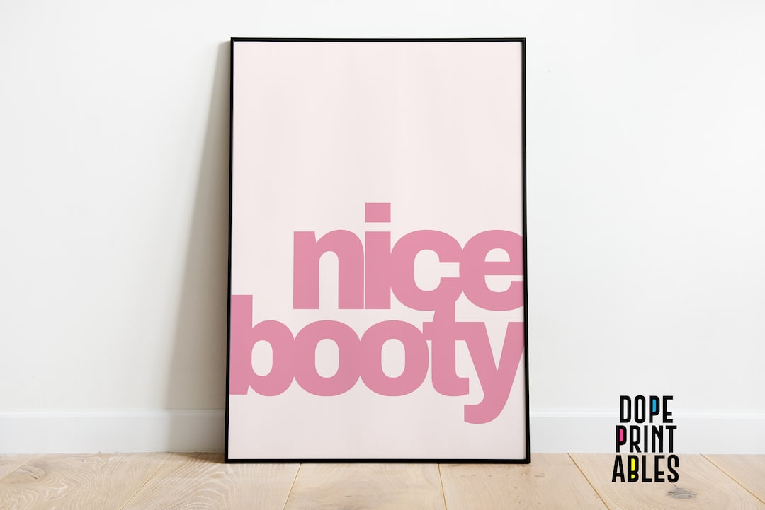 Nice Booty Light Pale Pink Wall Bathroom Print Printable - Etsy