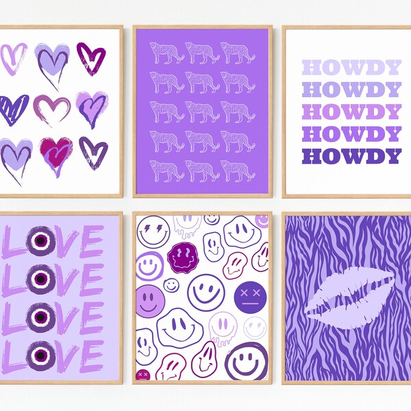 Purple Wall Decor - Etsy