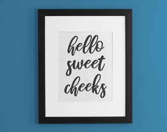 Hello, Gorgeous Printable Quote Wall Art & Home Decor for Bedroom ...