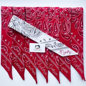 Embroidered Bandana - Etsy