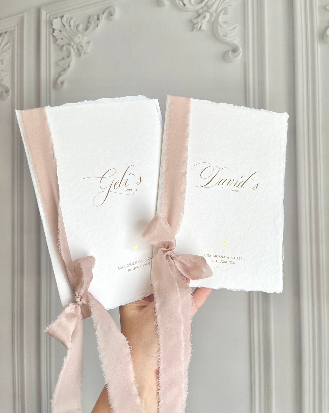 Wedding Vows "vintage Love" | Personalized | With Gold Foil | Silk ...