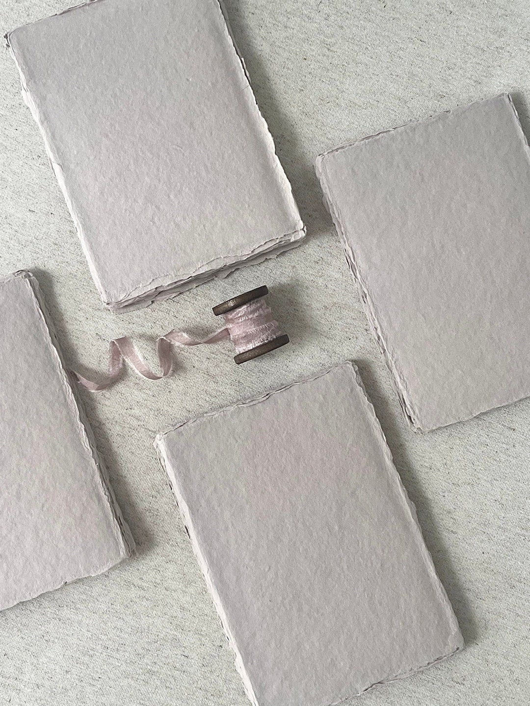 Pack of 10 Handmade Deckle-edged Papers in Blush – Available in Various ...