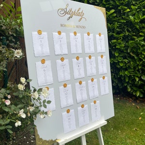Seating Chart, Wedding Decoration, Wedding Sign, Easel, Seating Plan ...
