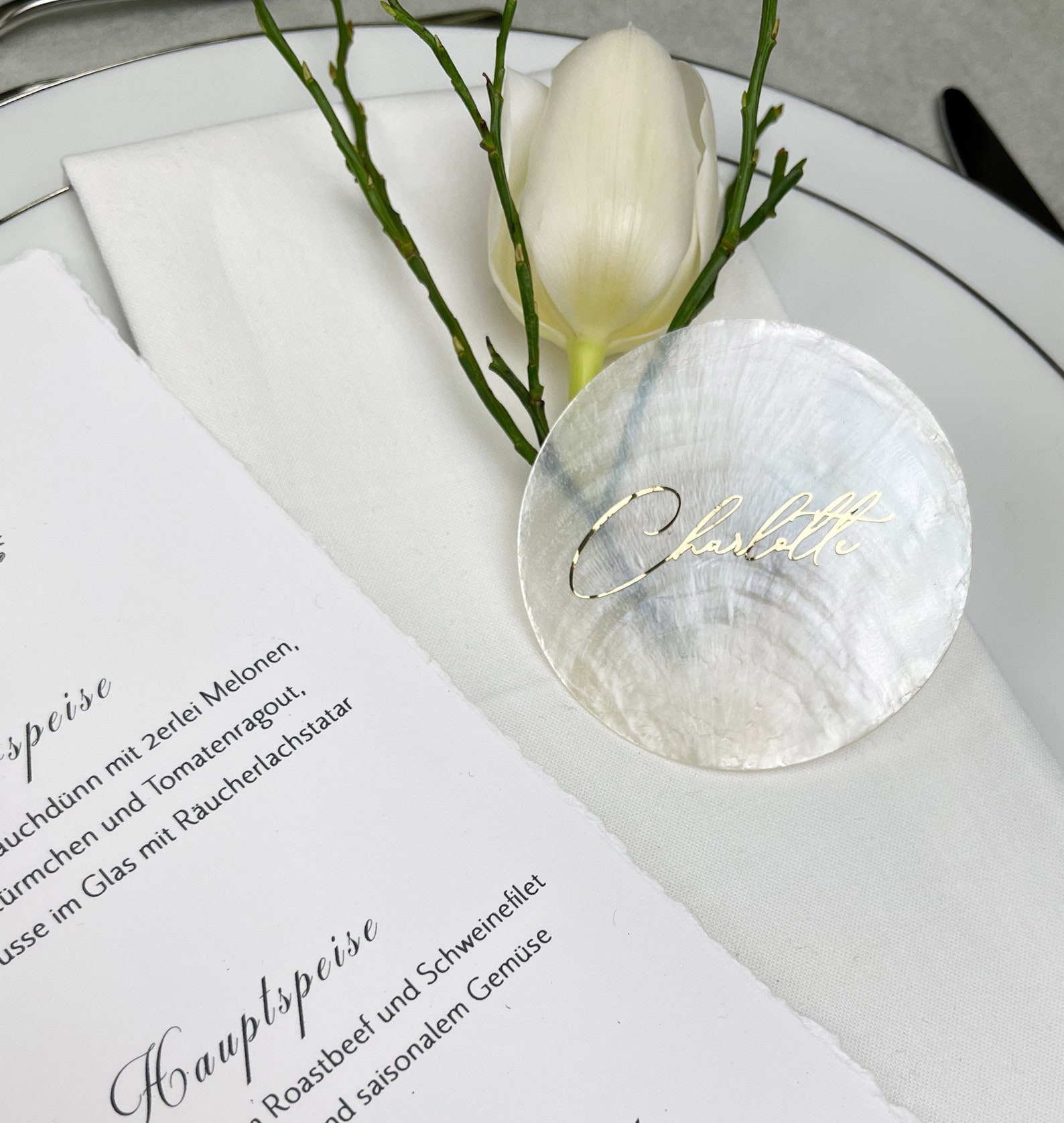 Place Card, Name Card From Shells | Individually Inscribed | With Vinyl ...