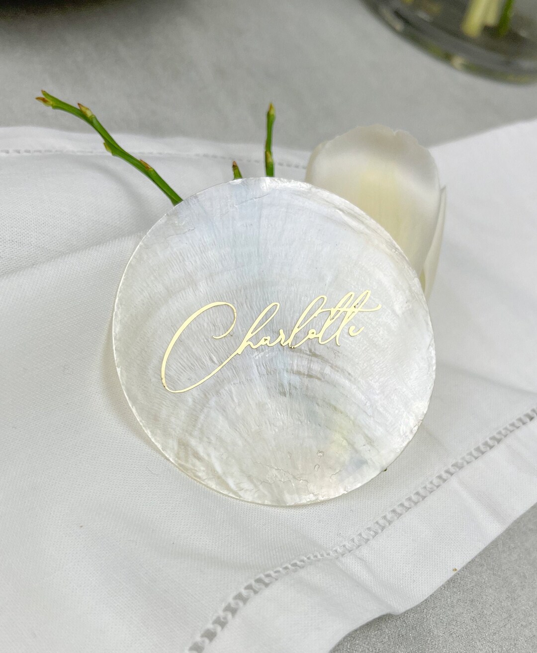 Place Card, Name Card From Shells | Individually Inscribed | With Vinyl ...