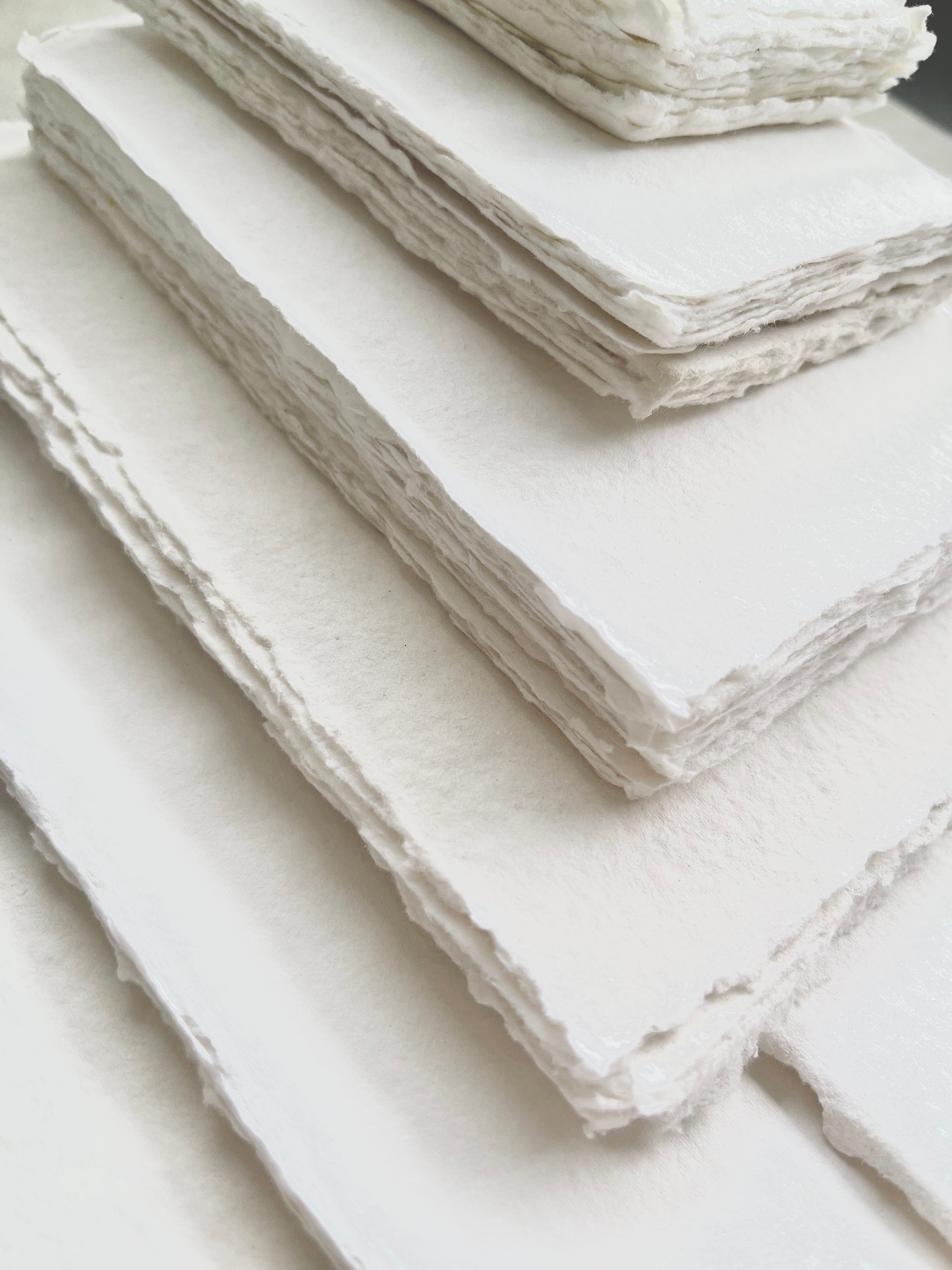 Handmade Paper 300g Shade white in 6 Sizes - Etsy