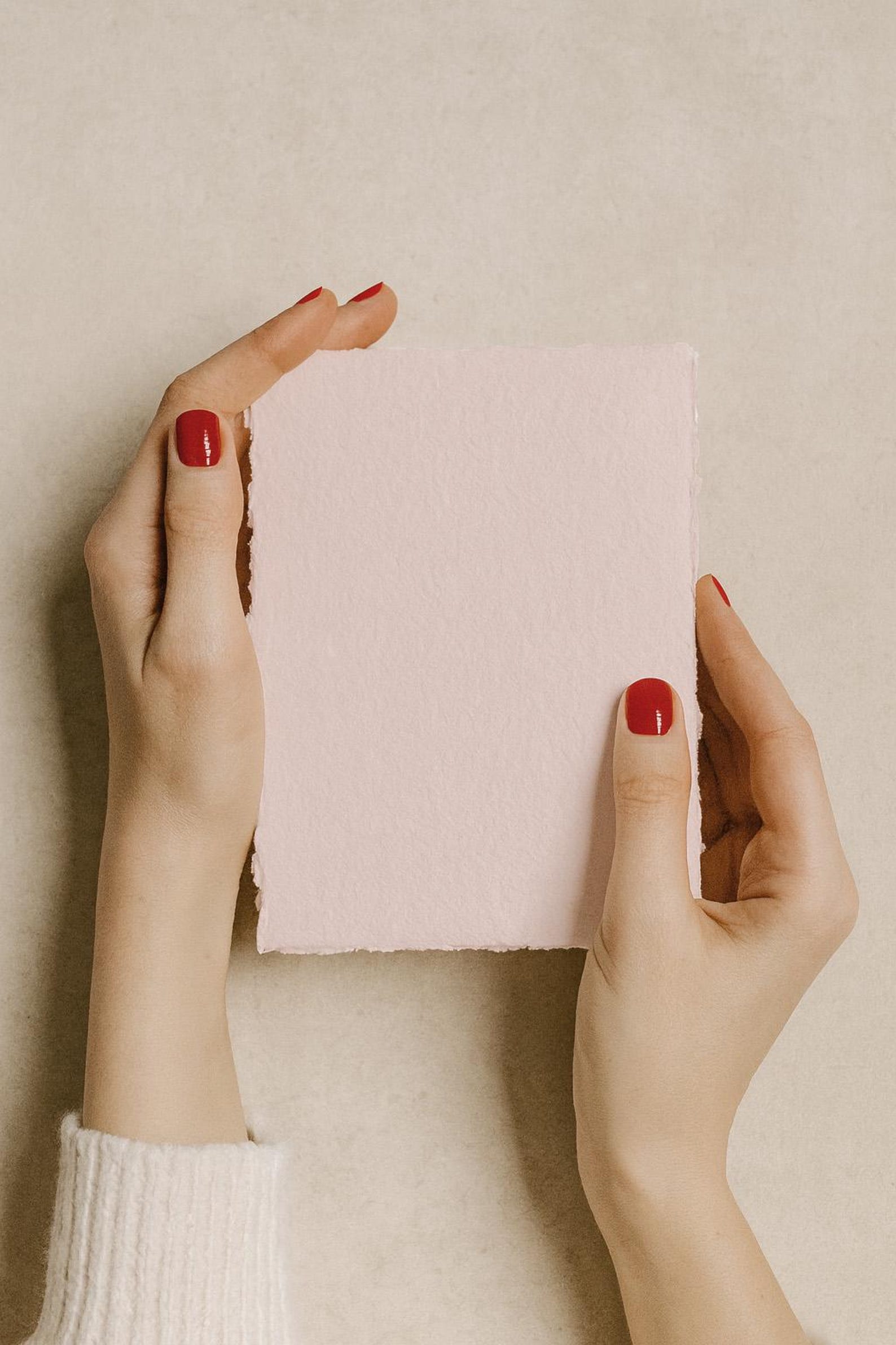 Pack of 10 Handmade Deckle-edged Papers in Delicate Rose – Available in ...