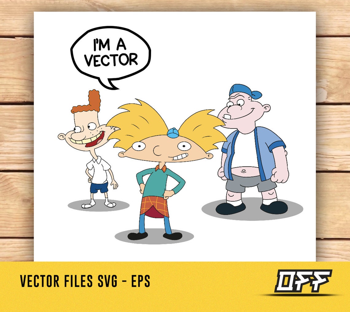 Hey Arnold Characters Svg Arnold Svg Eps Nickelodeon Etsy