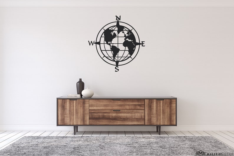 Compass Rose Nautical Compass Sign Nautical Decor Beach | Etsy