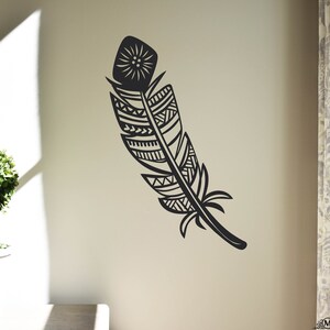 Feather Sign Rustic Feather Art Rustic Decor Distressed - Etsy