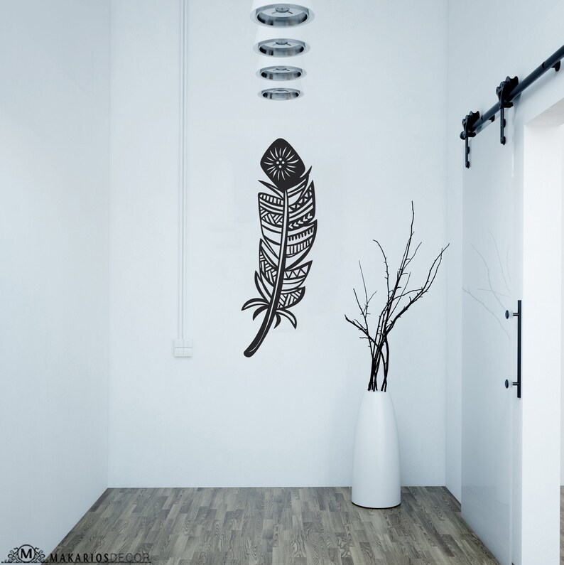 Feather Sign Rustic Feather Art Rustic Decor Distressed - Etsy