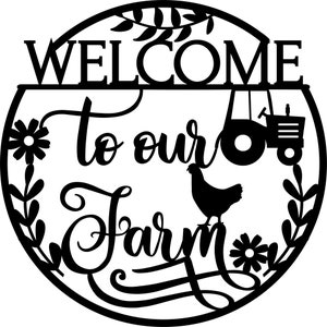 Welcome to Our Farm Welcome Sign Farm Sign Farmhouse - Etsy