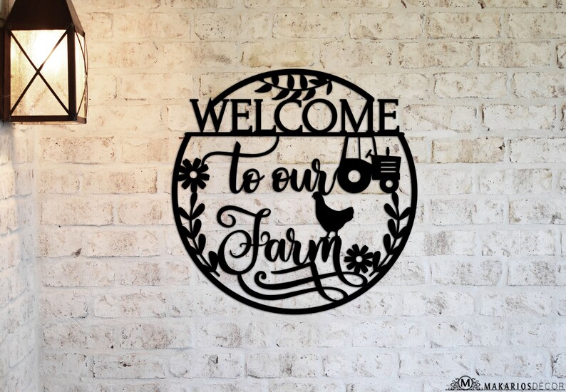 Welcome to Our Farm Welcome Sign Farm Sign Farmhouse - Etsy