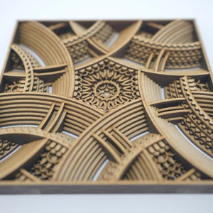 Circle Arch 3D Laser Art Laser Cut Wood Geometric Wood Art - Etsy