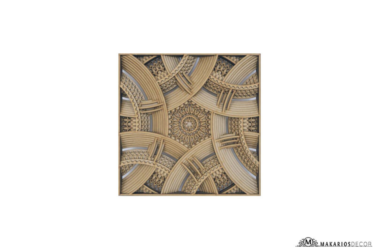 Circle Arch 3D Laser Art Laser Cut Wood Geometric Wood Art | Etsy