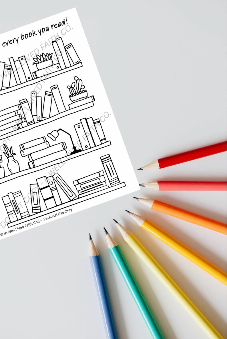 Coloring Book Tracker Printable for Kids - Reading Log to Track Books ...