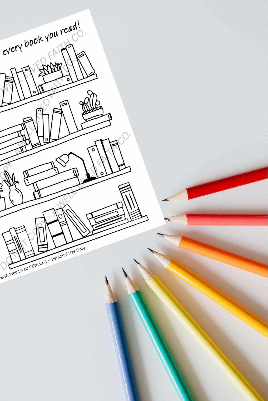 Coloring Book Tracker Printable for Kids - Reading Log to Track Books ...