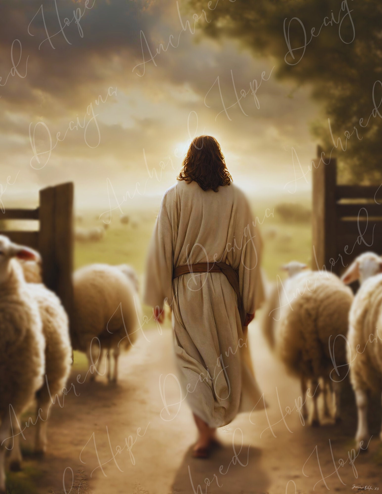 Jesus Sheep Printable Wall Art, Bible Verse Christian Faith, Bible ...