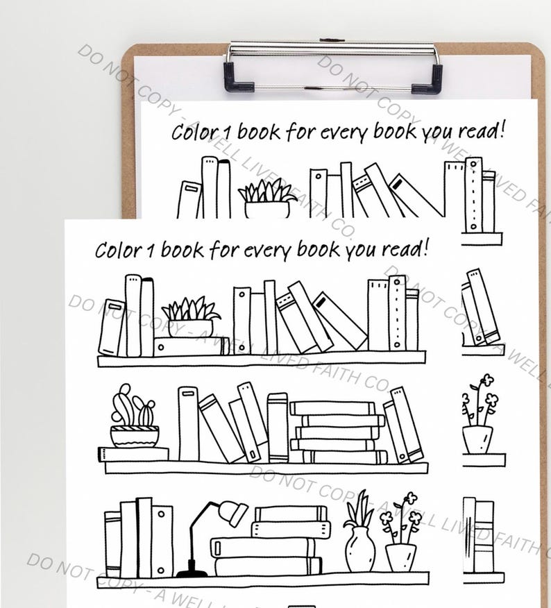 Coloring Book Tracker Printable for Kids - Reading Log to Track Books ...