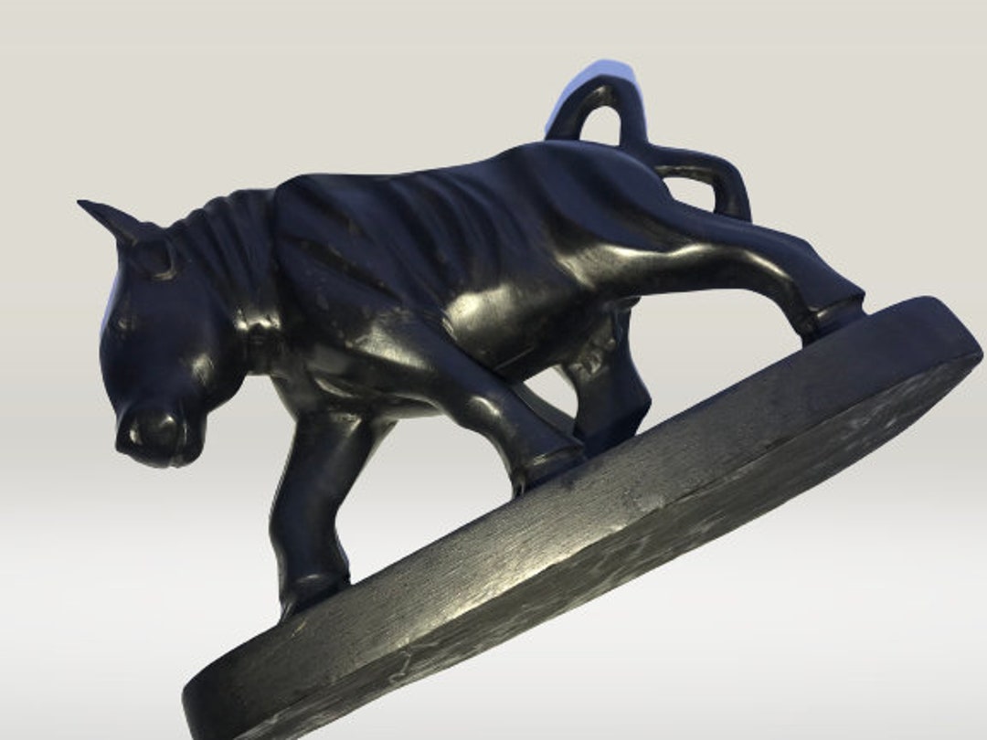 Bull Figurine Handcrafted in Ebony Wood Bull in Action Bull Wildness ...
