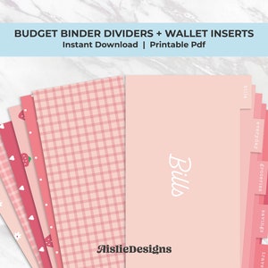 Pink Budget Binder Printable Dividers and Inserts, Cash Stuffing ...
