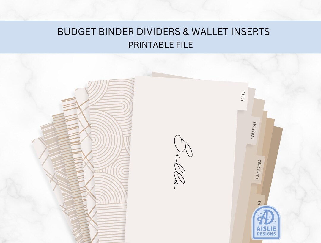 Cash Dividers Printables, A6 Budget Binder Inserts, Printable Wallet ...