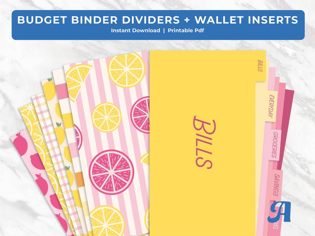 Budget Binder Printable Dividers and Inserts Daily Money - Etsy