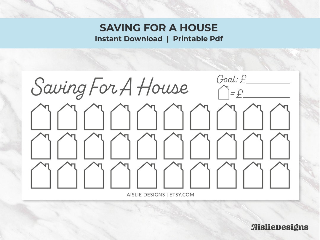 Saving for A House, Printable A6 Insert, Budgeting Binder Tracker ...