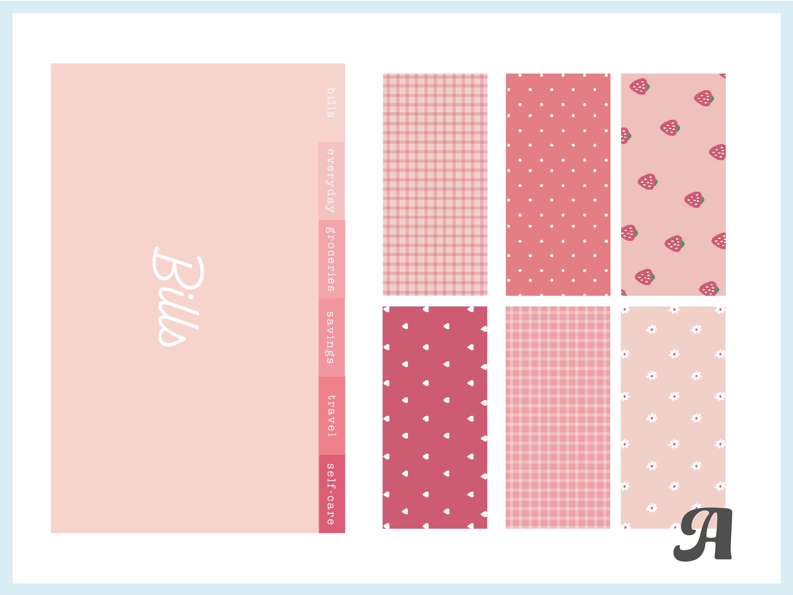 Pink Budget Binder Printable Dividers and Inserts, Cash Stuffing ...