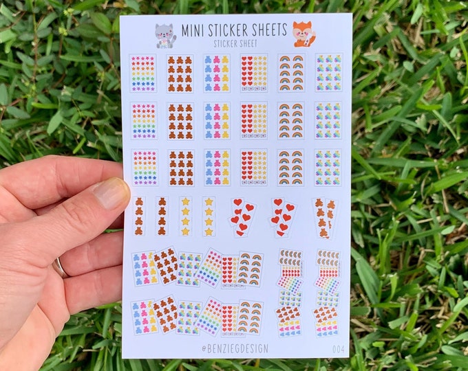 Mini Sticker Sheets 4x6” Sticker Sheet. - Etsy