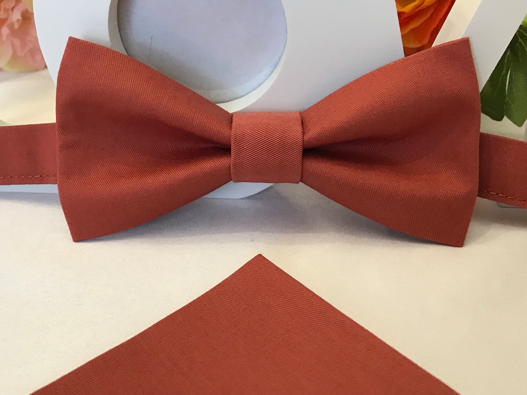 Bow Tie Organic Cotton Fabric Terracotta / Sizes: Adult, Child, Baby ...