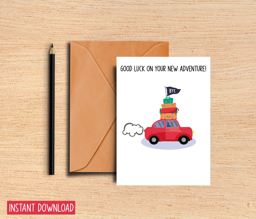 Funny Graduation Card Going to College Card Good Luck on Your New ...