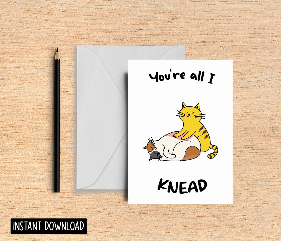 Cute Cat Card Cute Cats Love Card Anniversary Engagement Wedding ...