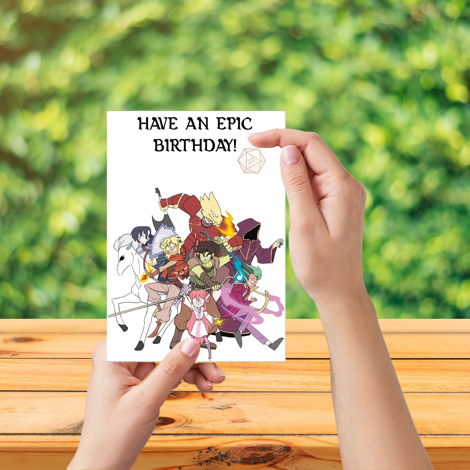 D&D Birthday Card Dungeons and Dragons Card Dnd Art Dice Birthday Card ...