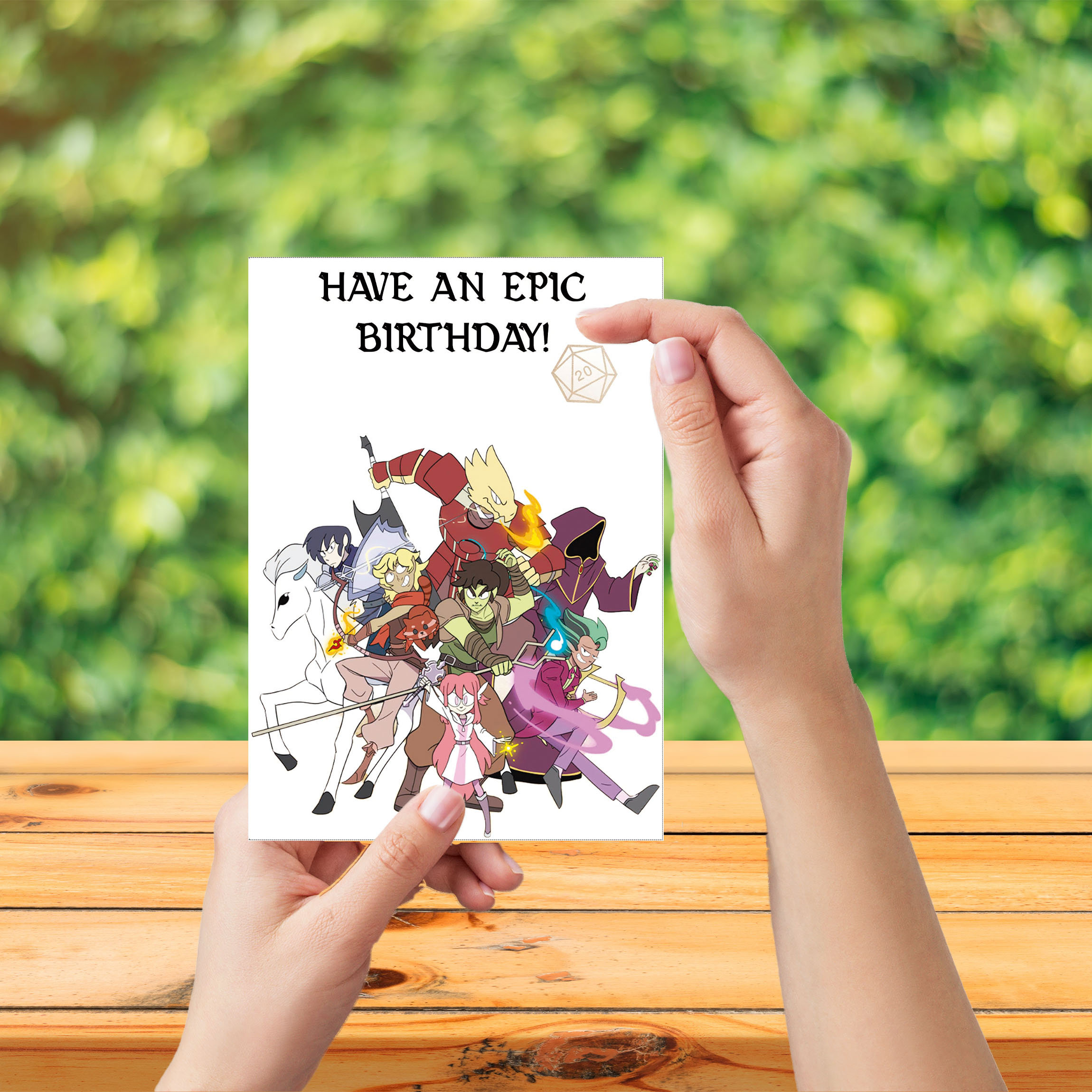 D&D Birthday Card Dungeons and Dragons Card Dnd Art Dice Birthday Card ...