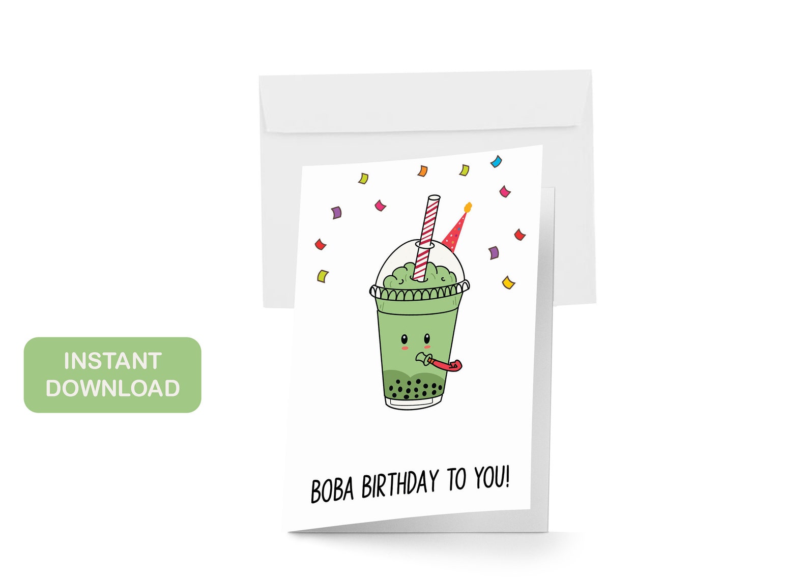 Boba Tea Birthday Card Bubble Tea Card Cute Birthday Card Pun Funny ...